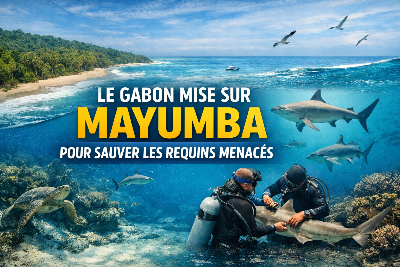 À Mayumba, le Gabon prépare une nurserie de requins unique en Afrique ...